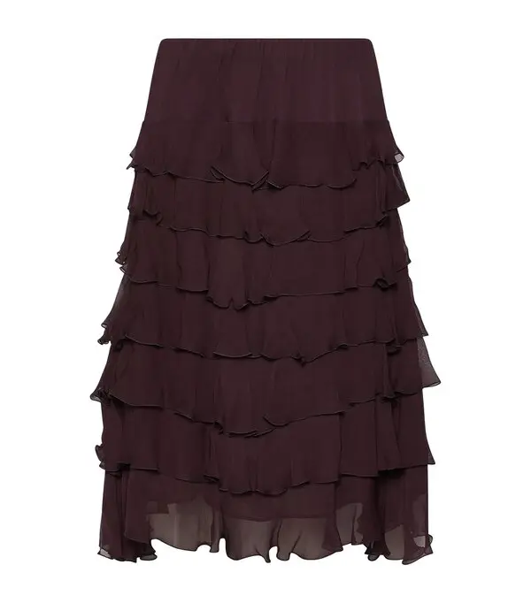 Marella Ruffled Midi Skirt