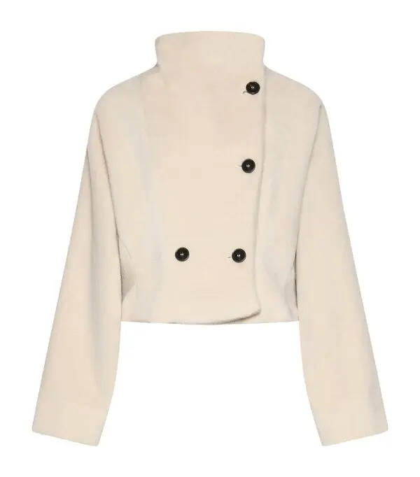 Marella Alpaca-virgin Wool Short Trench Coat