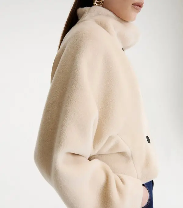 Marella Alpaca-virgin Wool Short Trench Coat