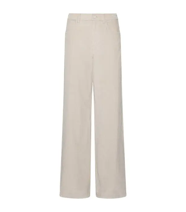 Marella Corduroy Wide-leg Trousers - Beige