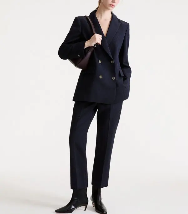 Marella Moiré Straight Trousers