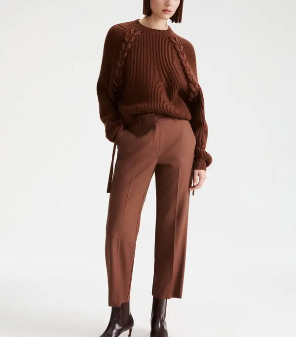 Marella Virgin Wool Straight Trousers