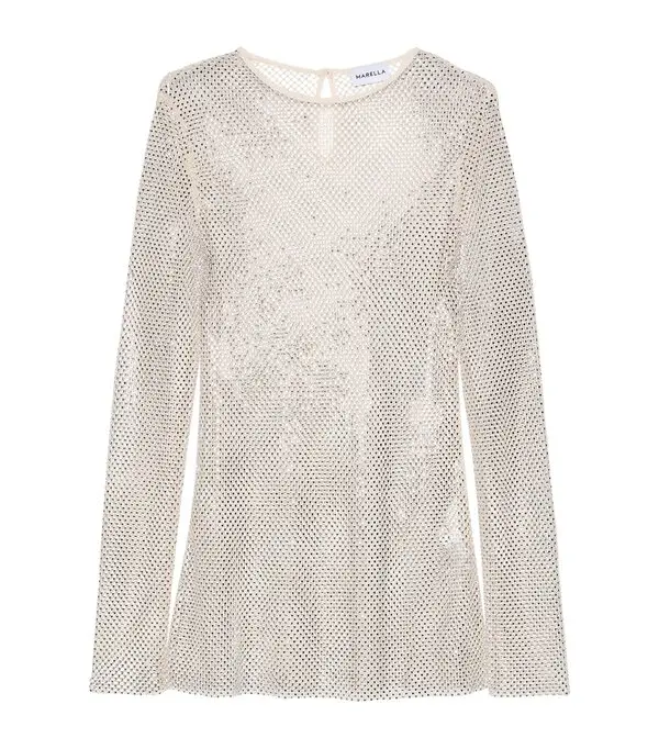 Marella Mesh Embellished T-shirt