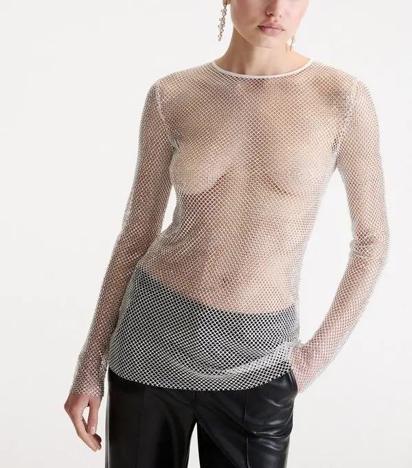 Marella Mesh Embellished T-shirt