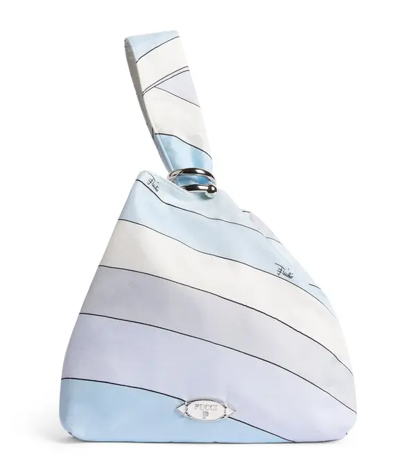 Emilio Pucci Silk Iride Top-handle Bag - Blue