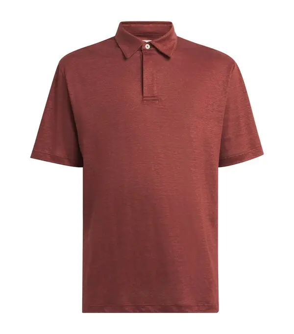 Eleventy Linen Polo Shirt
