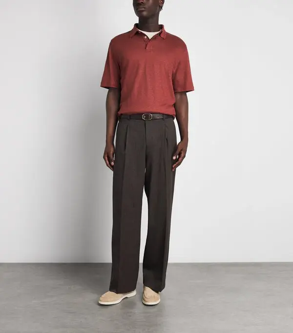 Eleventy Linen Polo Shirt
