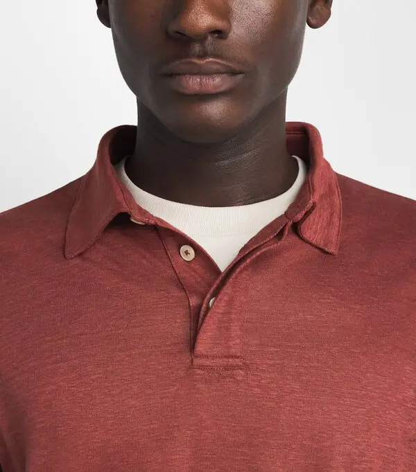 Eleventy Linen Polo Shirt
