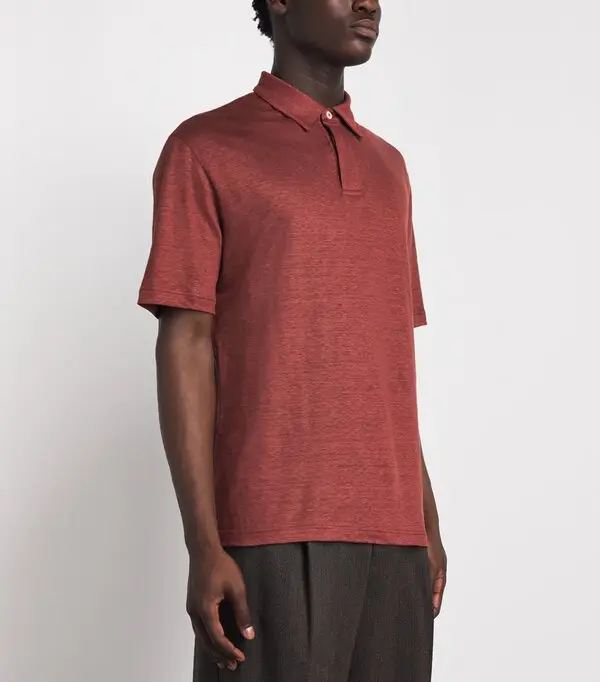 Eleventy Linen Polo Shirt