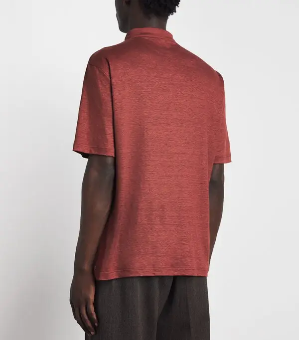 Eleventy Linen Polo Shirt