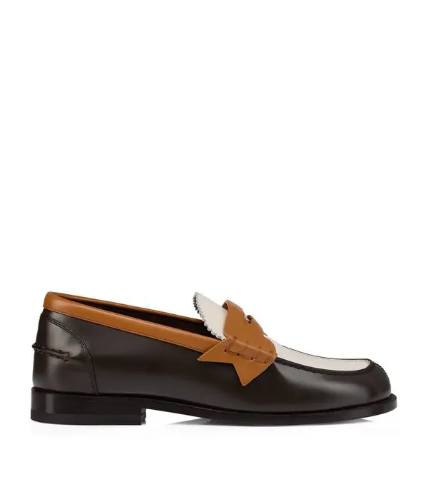 CHRISTIAN LOUBOUTIN The Plato Loafer Donna Leather Loafers - Brown