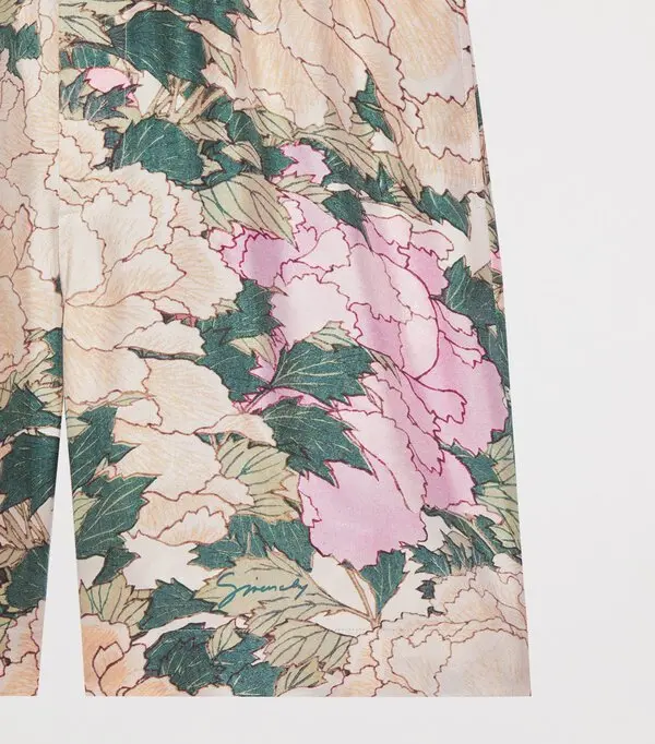 Givenchy Silk Floral Shorts - Beige