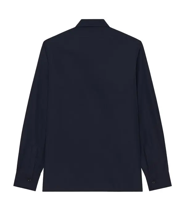 Givenchy Cotton Poplin Logo Shirt - Navy