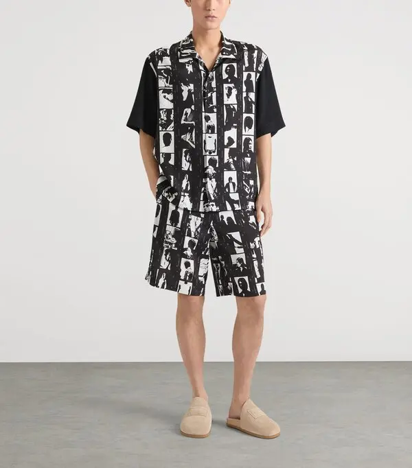 Givenchy Photonegative Print Short-sleeve Shirt - Black