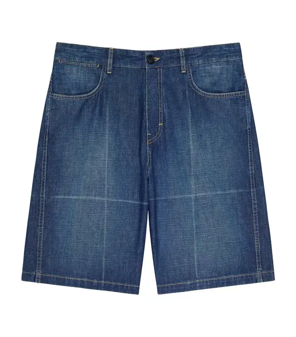 Givenchy Folded-effect Couture Seam Denim Shorts