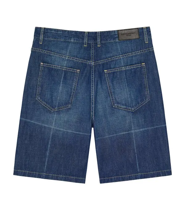 Givenchy Folded-effect Couture Seam Denim Shorts