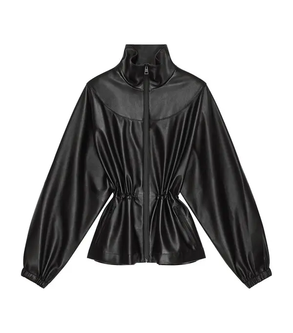 Givenchy Gathered Leather Jacket - Black