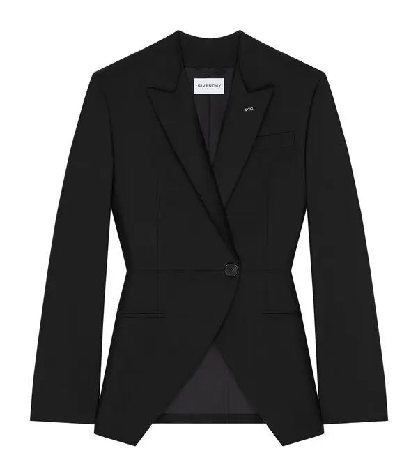 Givenchy Wool-mohair Wrap Blazer
