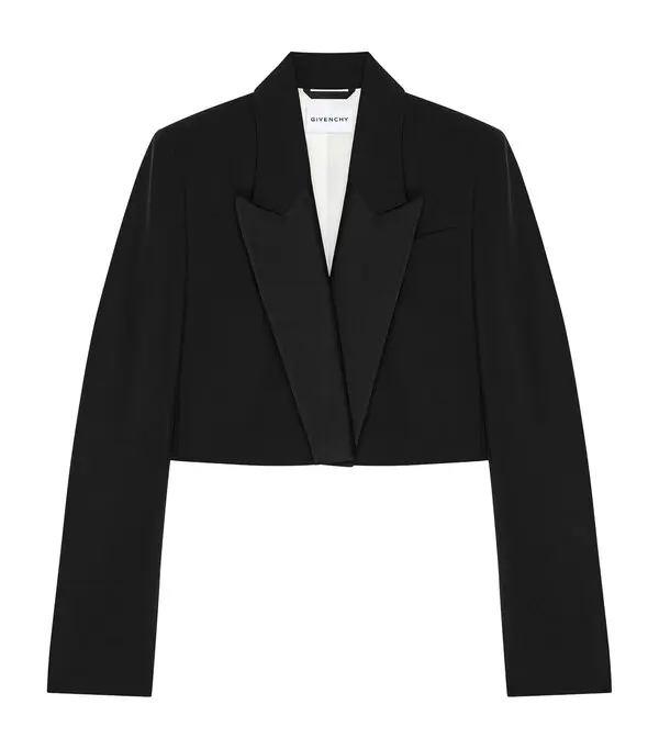 Givenchy Wool-mohair Cropped Blazer