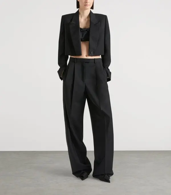 Givenchy Wool-mohair Cropped Blazer