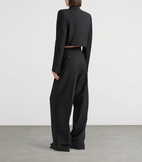 Givenchy Wool-mohair Cropped Blazer