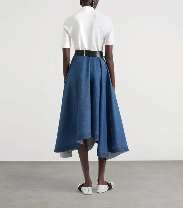 Givenchy Asymmetric Denim Skirt - Blue