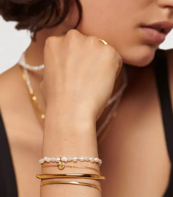 Monica Vinader Vermeil Nura Reef Bangle