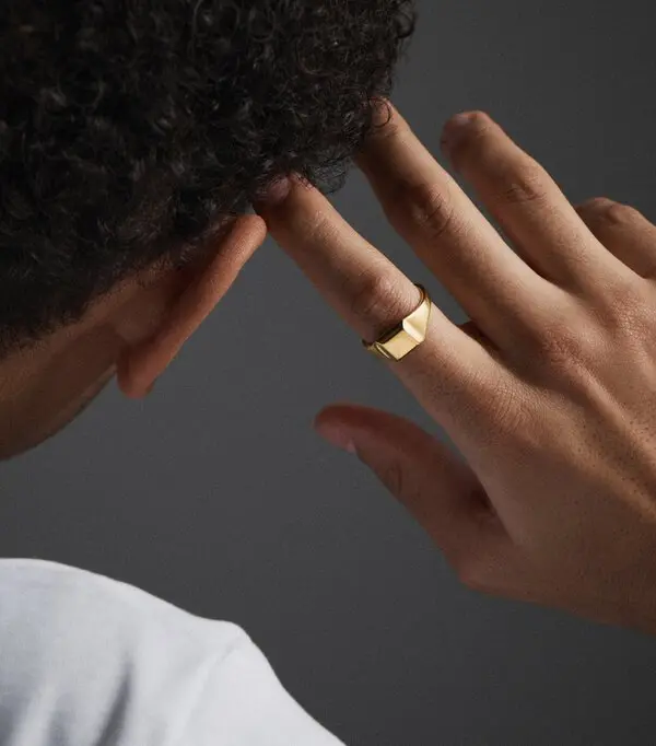 Monica Vinader Vermeil Signature Signet Ring