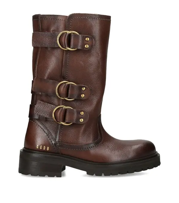 GOLDEN GOOSE Leather Kurt Ankle Boots 25