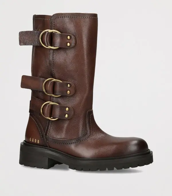 GOLDEN GOOSE Leather Kurt Ankle Boots 25