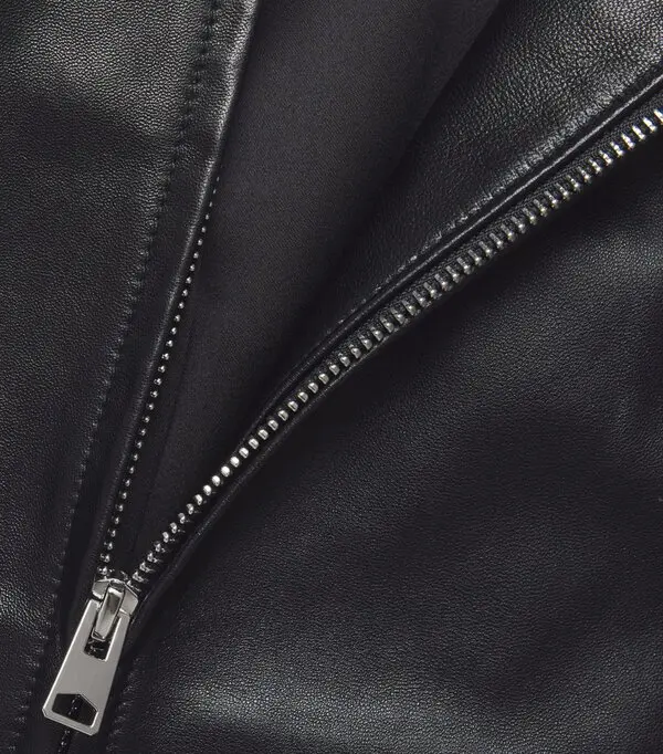 CHAROUX Globe Leather Bomber Jacket