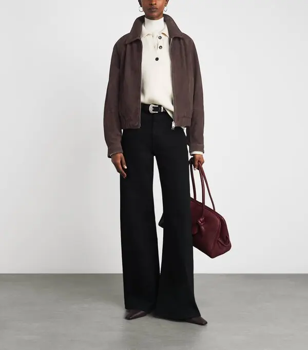 CHAROUX Suede Mimi Cropped Jacket