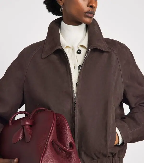 CHAROUX Suede Mimi Cropped Jacket