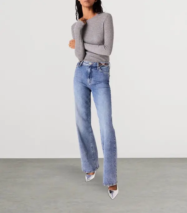 Maje Wool-silk Rib-knit Sweater