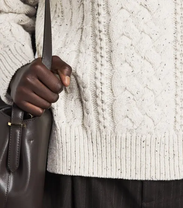 TOTEME Wool Cable-knit Rollneck Sweater