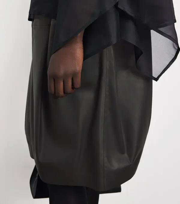 TOTEME Leather Midi Skirt