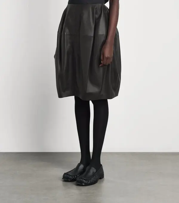 TOTEME Leather Midi Skirt