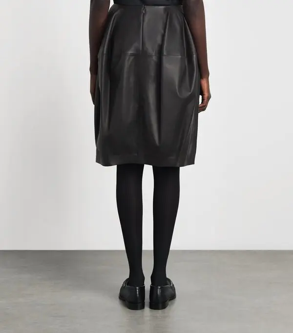 TOTEME Leather Midi Skirt
