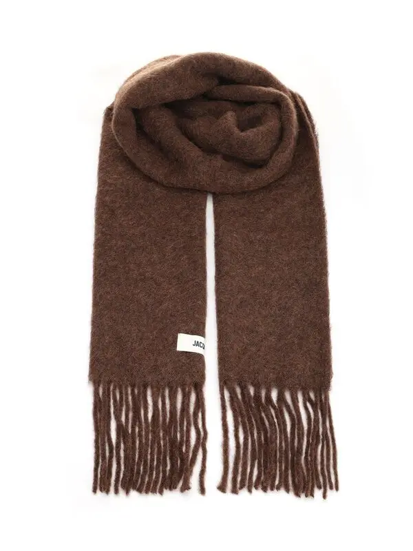 Jacquemus Wool Blend Scarf - Brown