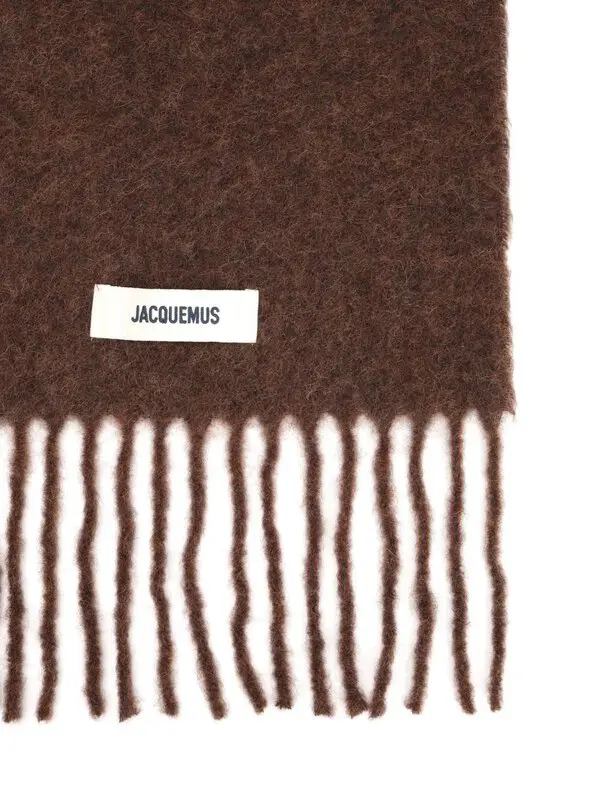 Jacquemus Wool Blend Scarf - Brown