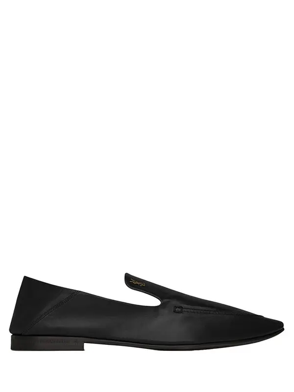 Saint Laurent Alain Smooth Leather Slippers