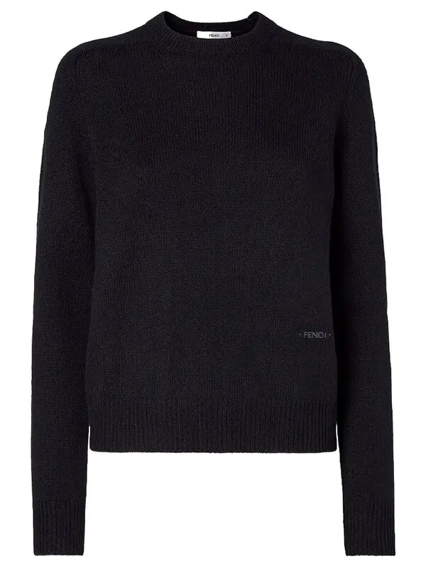 Fendi Cashmere Sweater With Logo Embroidery