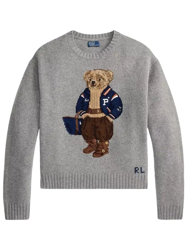 Polo Ralph Lauren Polo Bear Wool And Cashmere Sweater - Grey