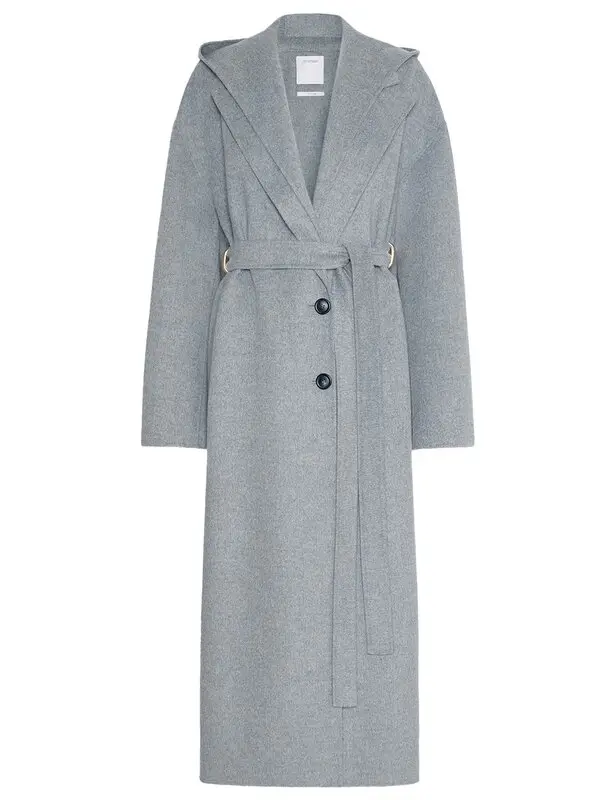 Sportmax Oversized Coat In Pure Wool - Grey