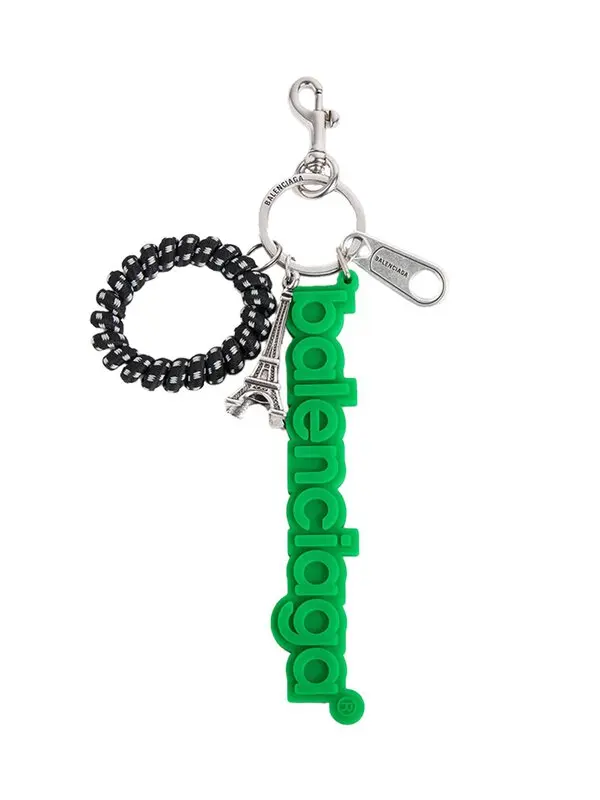 Balenciaga Logo Key Ring/charm - Green