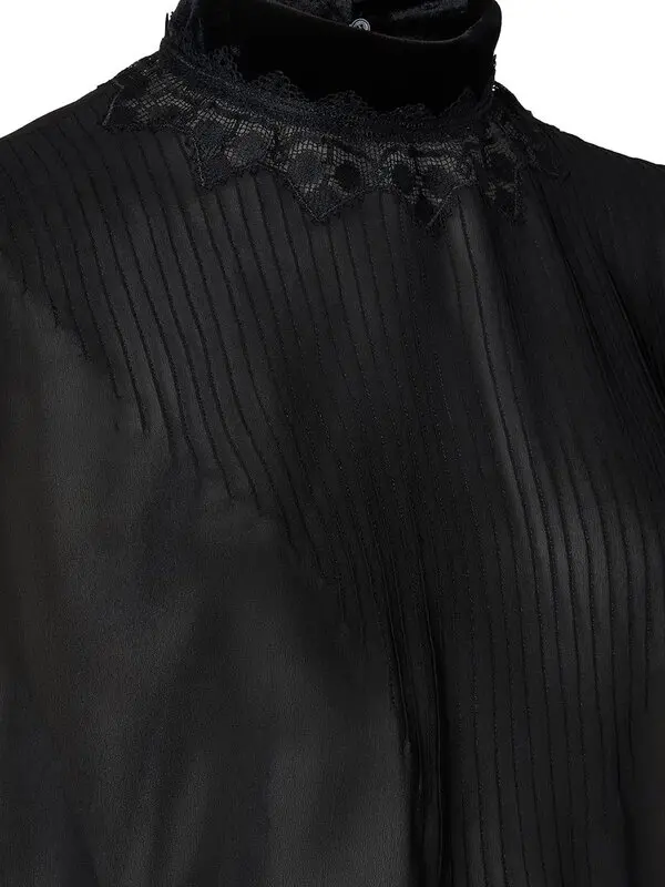 Fendi Long Georgette Dress - Black