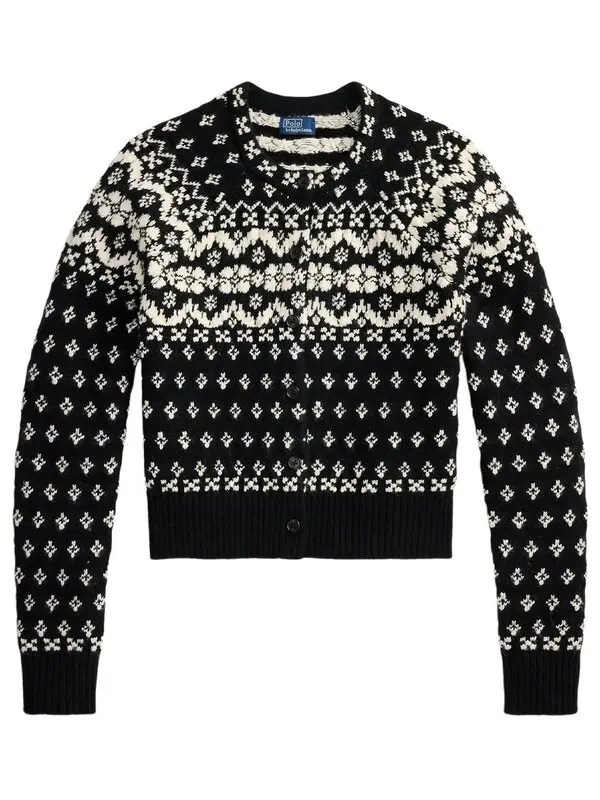 Polo Ralph Lauren Fair Isle Cardigan In Wool Blend