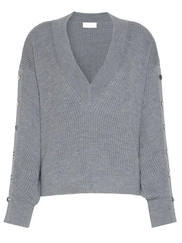 Sportmax Oversized Wool Sweater With Buttons