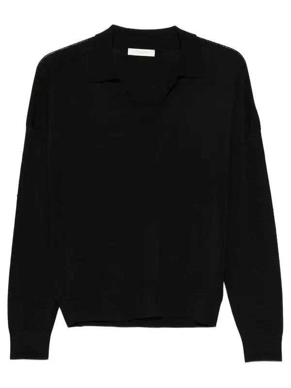 ZANONE V-neck Polo Shirt In Wide Fit Flexwool