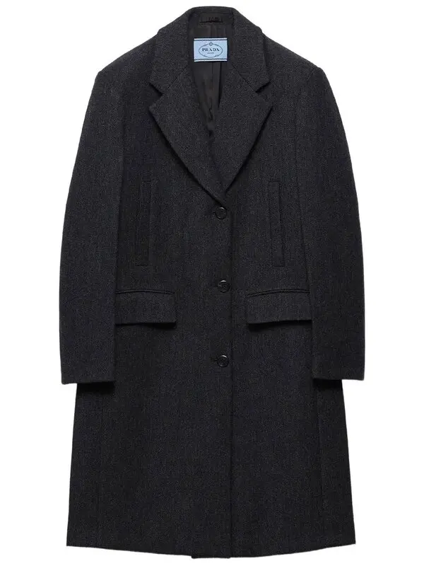 Prada Single-breasted Double Wool Coat